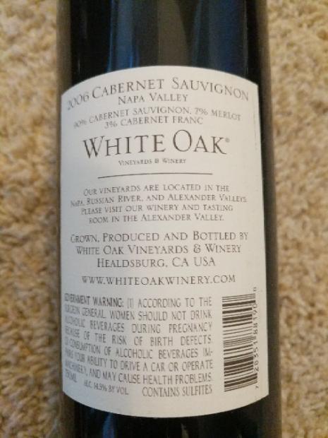 White Oak Vineyards & Winery - CellarTracker