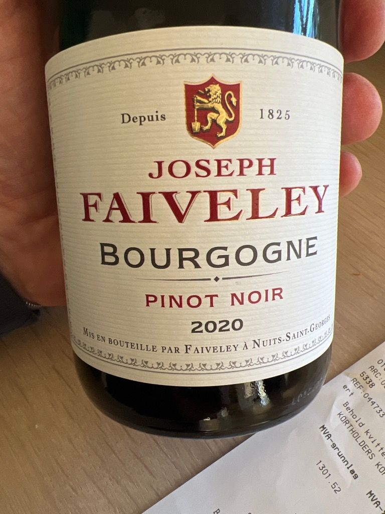 2020 Faiveley Pinot Noir Bourgogne Joseph Faiveley, France, Burgundy ...