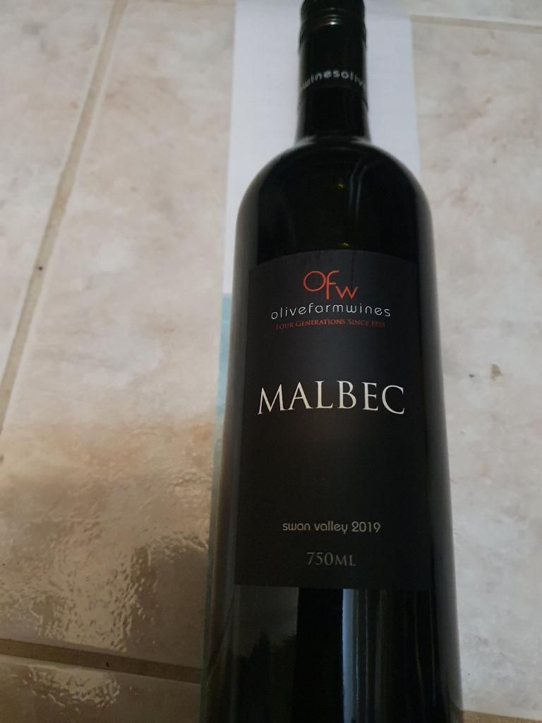 2019 Olive Farm Wines Malbec, Australia, Western Australia, Greater Perth, Swan Valley ...