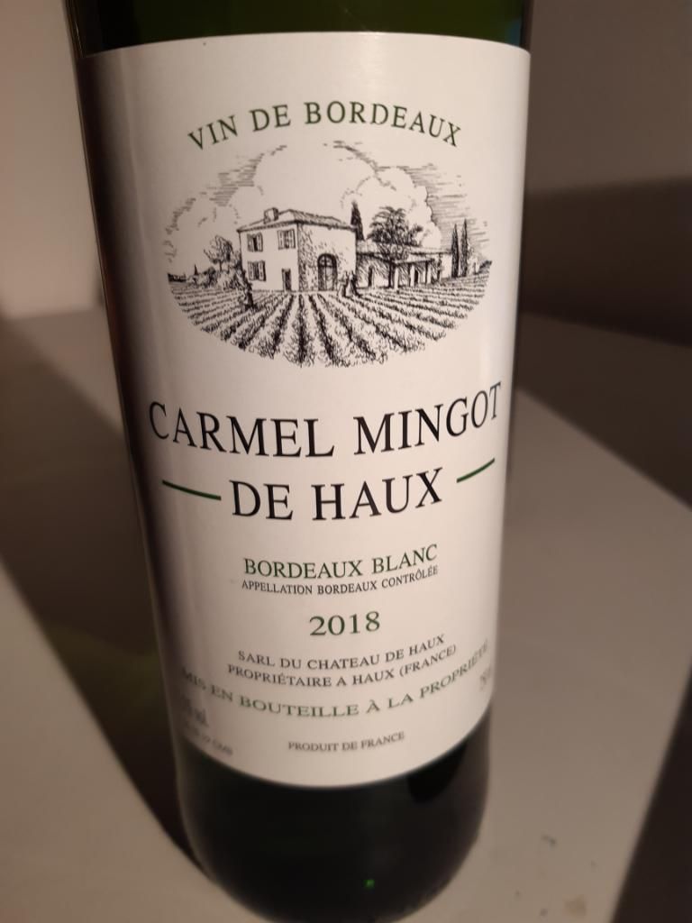 2003 Carmel Mingot de Haux Blanc Carmel Mongot De Haux, France ...