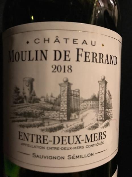 2023 Château Moulin de Ferrand Blanc, France, Bordeaux, Entre-Deux-Mers ...