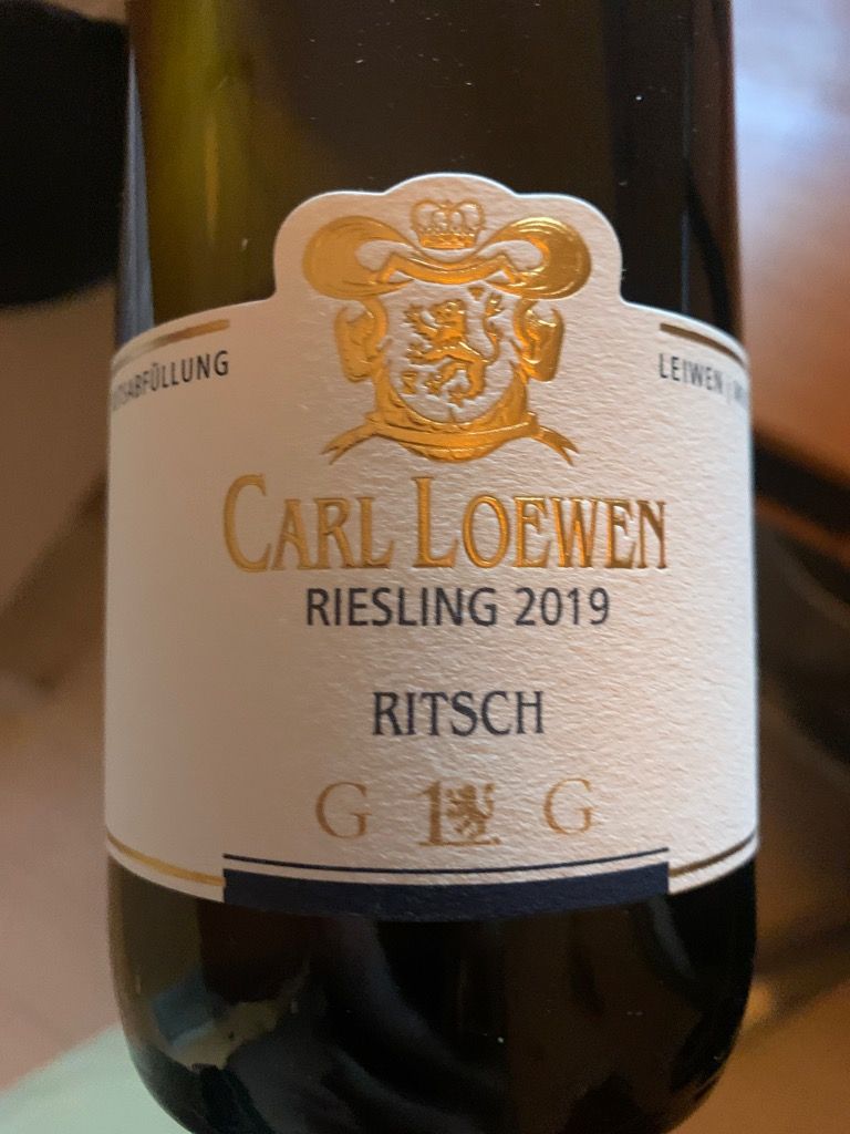 2019 Carl Loewen Thörnicher Ritsch Riesling Großes Gewächs, Germany ...