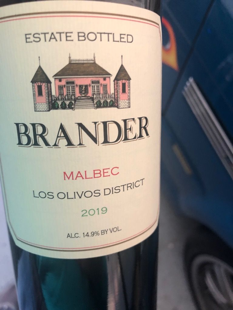 2020 Brander Malbec Estate, USA, California, Central Coast, Los Olivos ...
