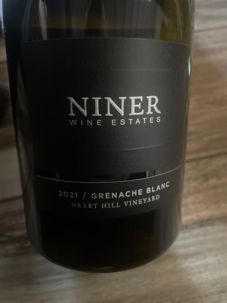 2021 Niner Wine Estates Grenache Blanc Heart Hill Vineyard, USA ...