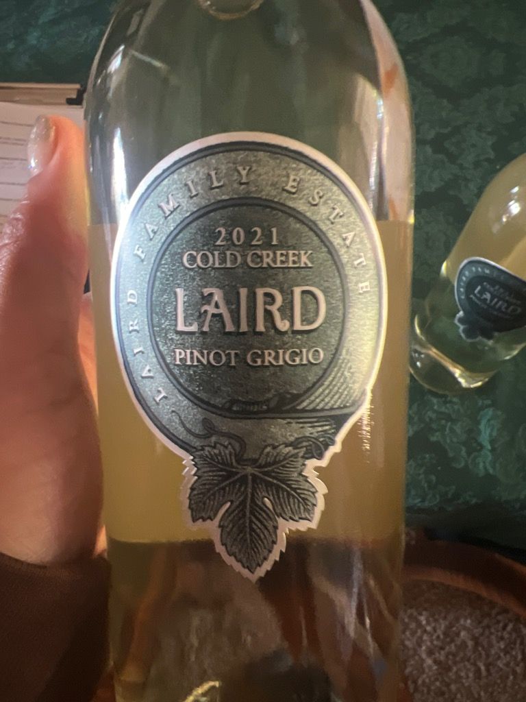 2021 Laird Family Estate Pinot Grigio Cold Creek Ranch, USA, California ...