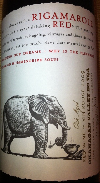 2009 Rigamarole (Artisan Wine Co) Red, Canada, British Columbia ...