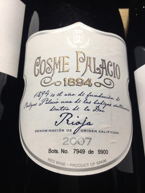 2008 Bodegas Palacio Rioja Cosme Palacio 1894, Spain, La Rioja, Rioja ...