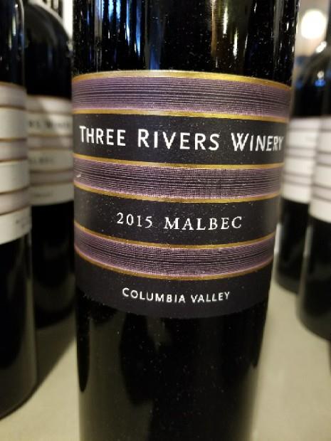 2015 Three Rivers Winery Malbec, USA, Washington, Columbia Valley ...