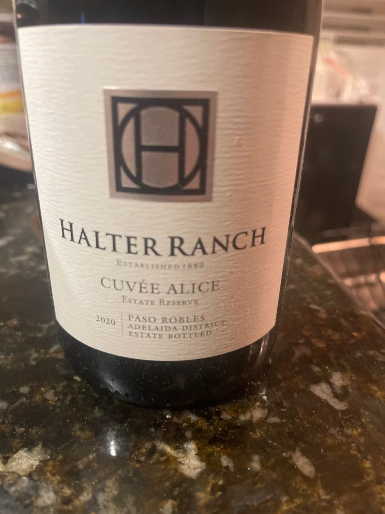 2020 Halter Ranch Cuvée Alice Estate Reserve, USA, California, Central ...