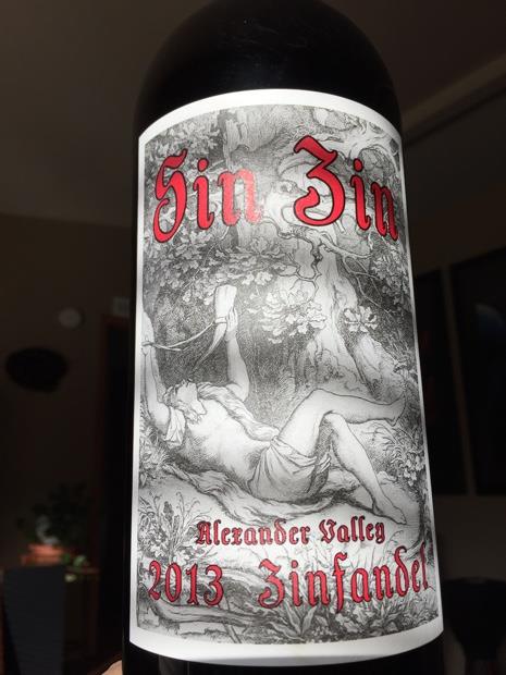 2013 Alexander Valley Vineyards Zinfandel Sin Zin, USA, California ...