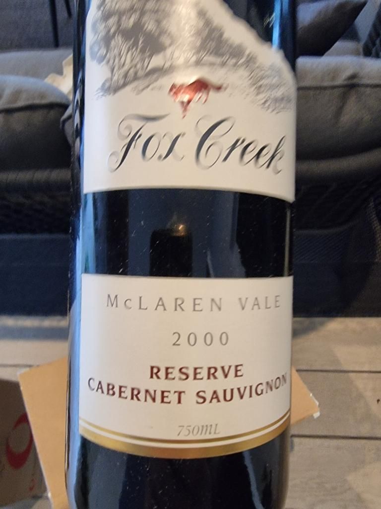 2000 Fox Creek Cabernet Sauvignon Reserve, Australia, South Australia, Fleurieu, McLaren Vale ...