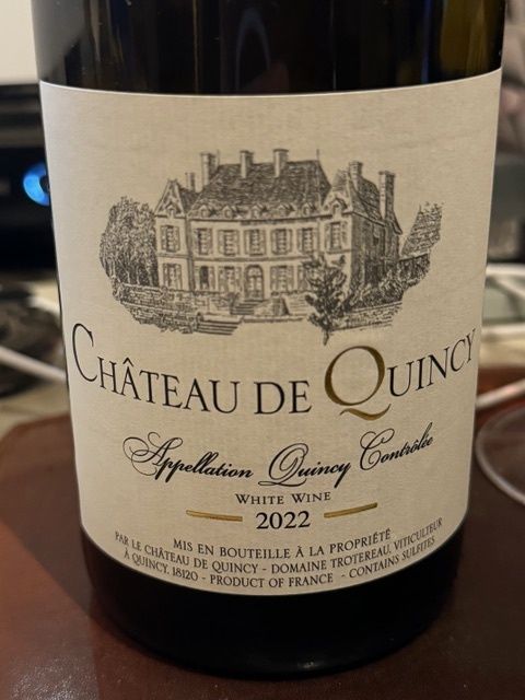 2022 Domaine Trotereau Quincy Château de Quincy, France, Loire Valley ...