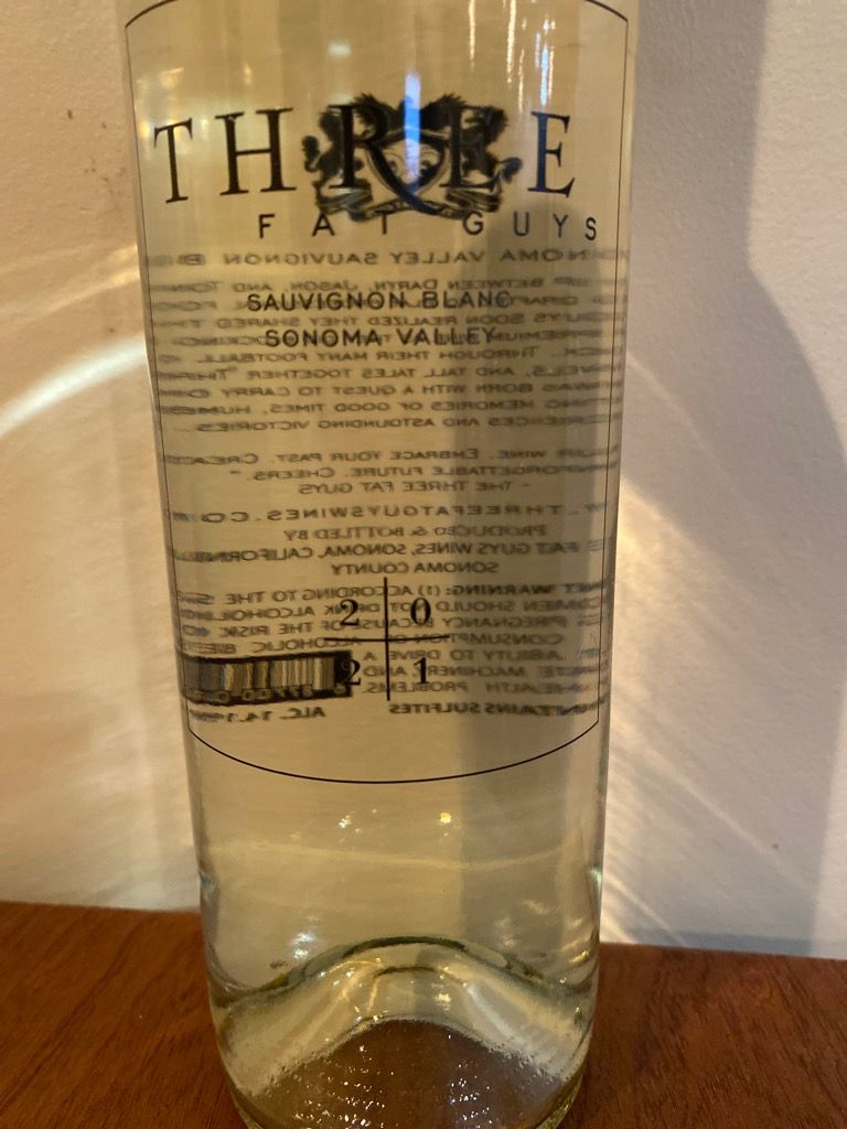2021 Three Fat Guys Sauvignon Blanc, USA, California, Sonoma County ...