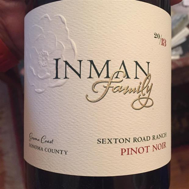 2019 Inman Family Pinot Noir Sexton Hill Vineyard, USA, California ...