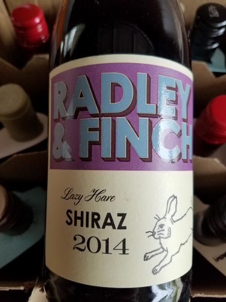 2015 Radley & Finch Shiraz Lazy Hare, South Africa, Western Cape ...