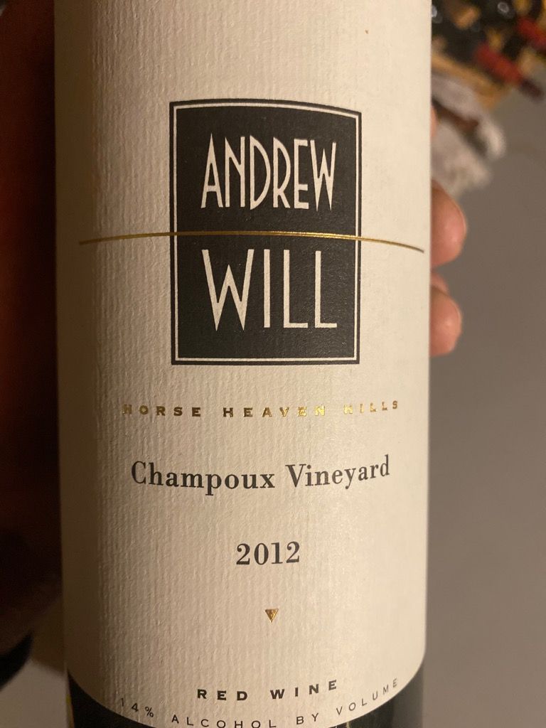 2012 Andrew Will Champoux Vineyard, USA, Washington, Columbia Valley ...