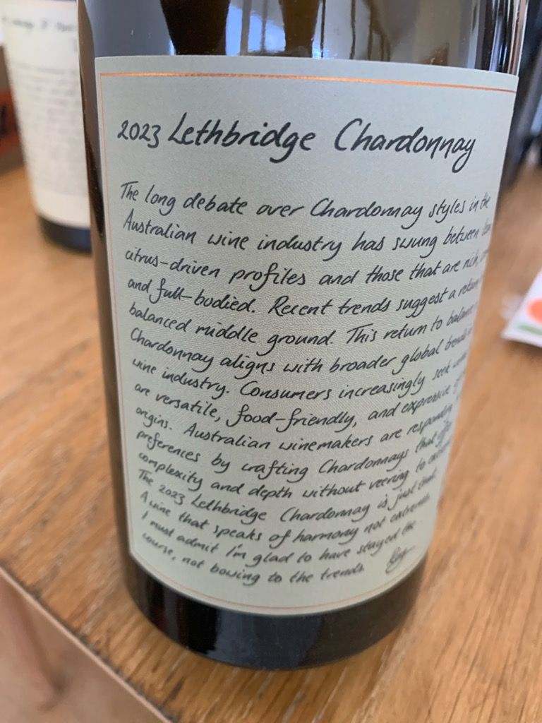 2023 Lethbridge Wines Chardonnay, Australia, Victoria, Port Phillip ...