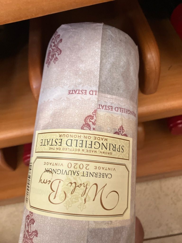 2021 Springfield Estate Cabernet Sauvignon Whole Berry, South Africa ...