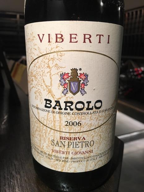 2006 Viberti Giovanni Barolo Riserva San Pietro, Italy, Piedmont ...