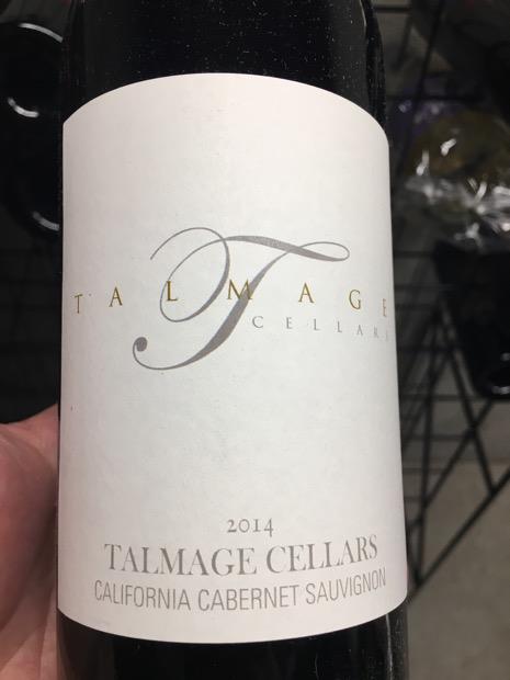 2014 Talmage Cellars Cabernet Sauvignon, USA, California, Central Coast ...