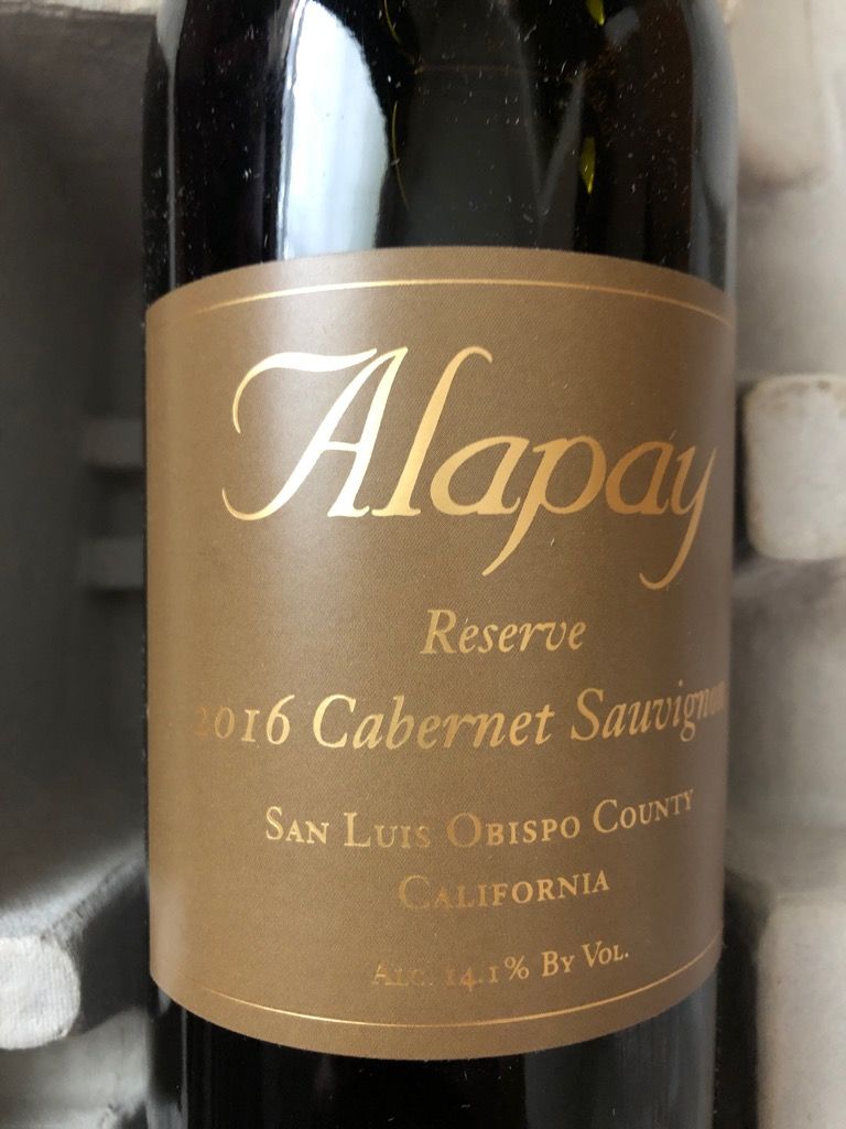 2016 Alapay Cellars Cabernet Sauvignon Reserve, USA, California ...