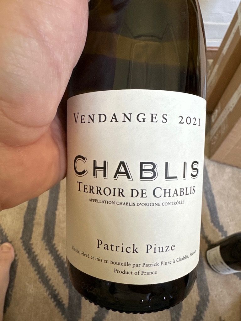 2021 Patrick Piuze Chablis Terroir de Chablis, France, Burgundy ...