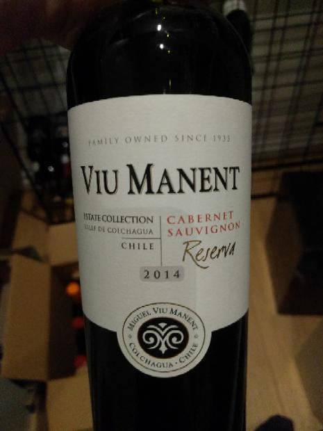 2014 Viu Manent Cabernet Sauvignon Reserva, Chile, Rapel Valley, Colchagua Valley - CellarTracker