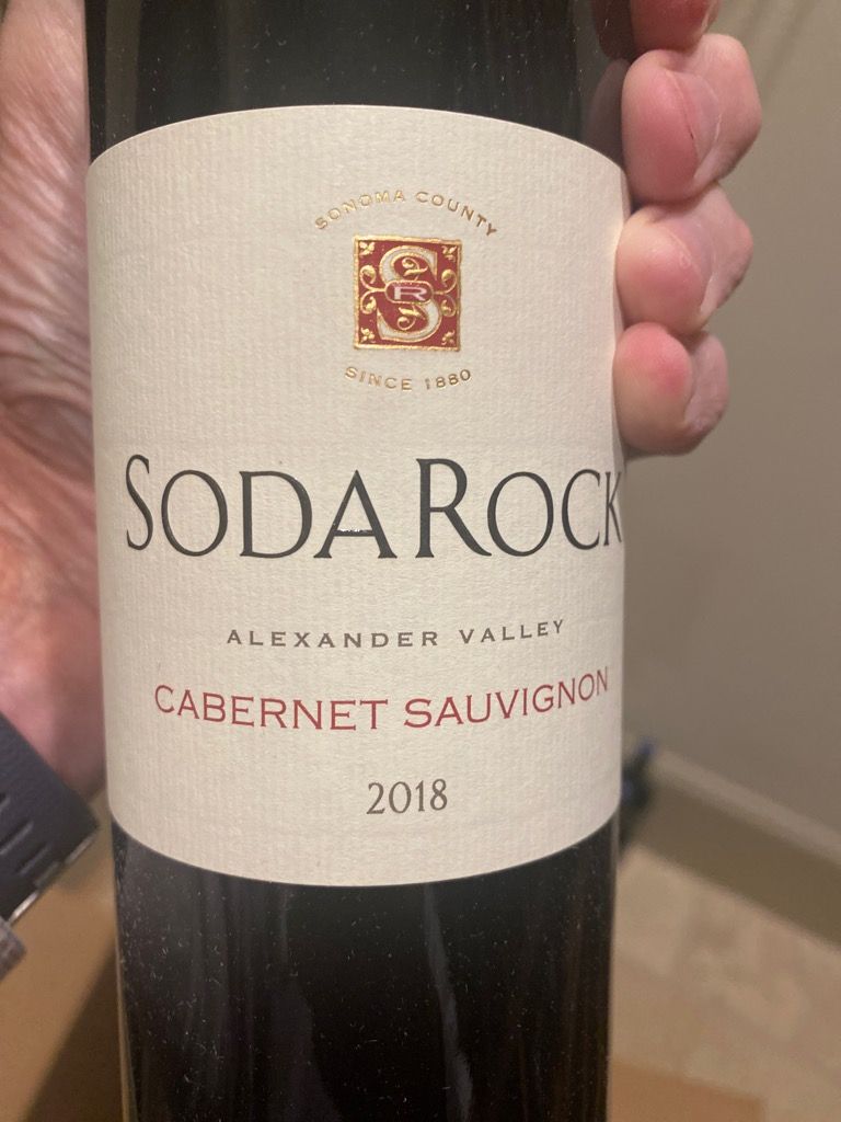 2018 Soda Rock Winery Cabernet Sauvignon, USA, California, Sonoma ...