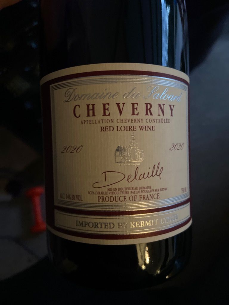 2020 Domaine du Salvard Cheverny Rouge, France, Loire Valley, Touraine ...
