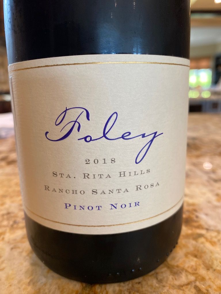 2018 Foley Estates Pinot Noir Rancho Santa Rosa, USA, California ...