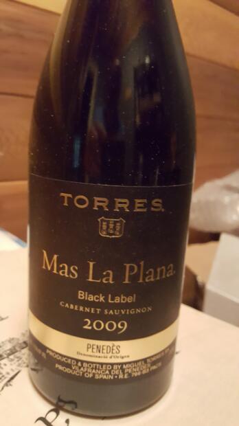 2009 Torres Cabernet Sauvignon (Black Label) Mas La Plana, Spain ...