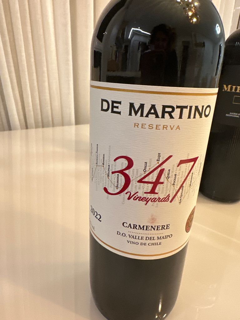 2022 De Martino Carménère Reserva 347 Vineyards, Chile, Maipo Valley - CellarTracker