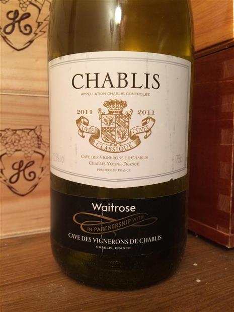 2011 Waitrose Chablis, France, Burgundy, Chablis - CellarTracker