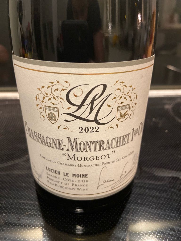 2023 Lucien Le Moine Chassagne-Montrachet 1er Cru Morgeot Rouge, France ...
