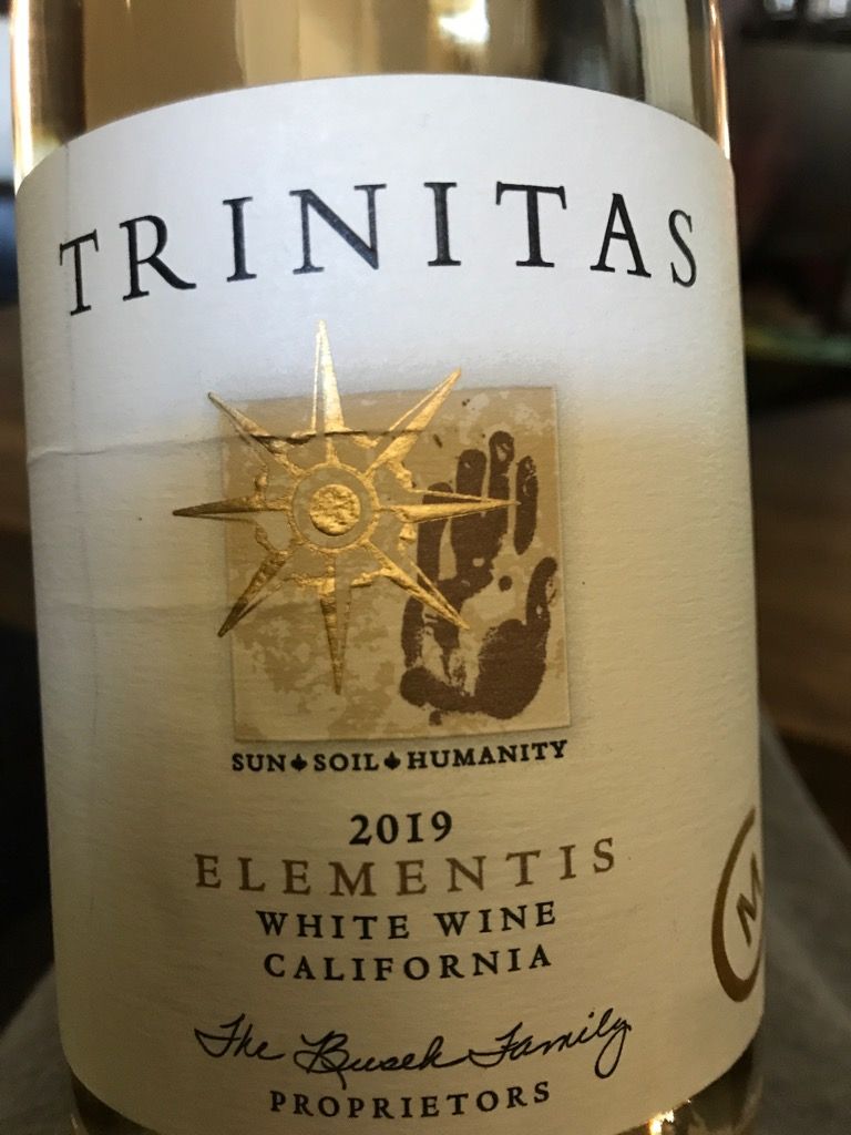 2019 Trinitas Elementis White, USA, California, Central Valley, Lodi ...