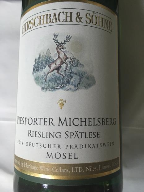 2007 Hirschbach & Söhne Piesporter Michelsberg Riesling Spätlese ...