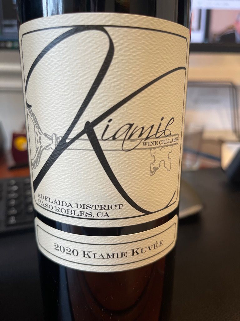 2020 Kiamie Wine Cellars Kiamie Kuvee, USA, California, Central Coast ...