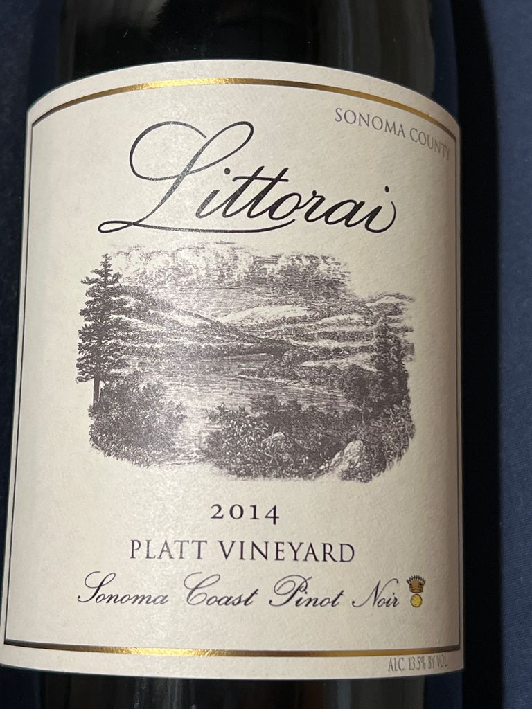 2014 Littorai Pinot Noir Platt Vineyard, USA, California, Sonoma County ...