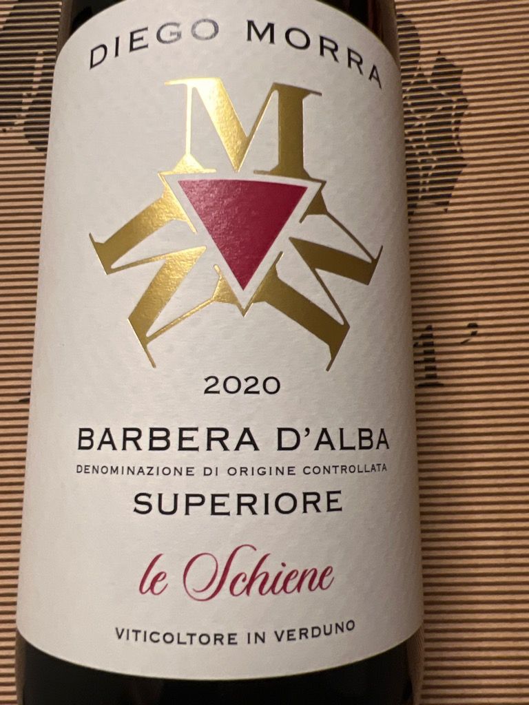 2021 Diego Morra Barbera d'Alba Superiore Le Schiene, Italy, Piedmont, Alba, Barbera d'Alba ...