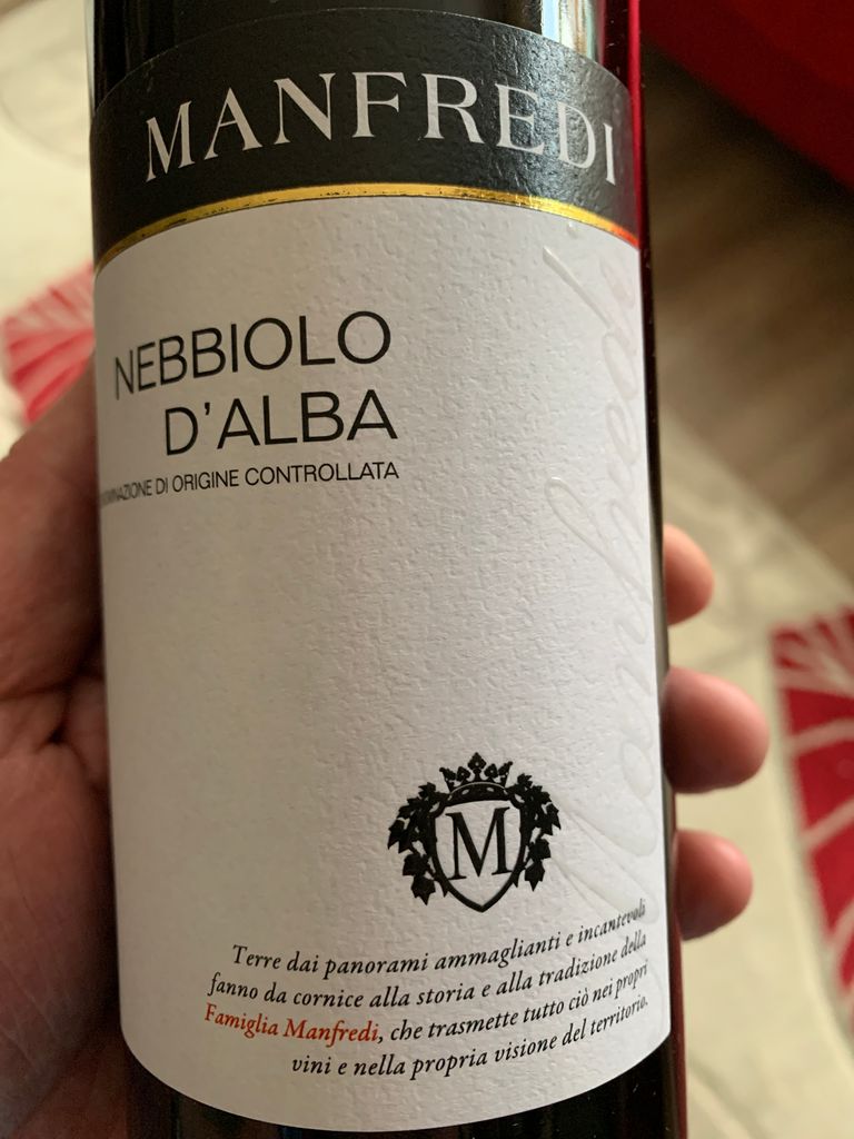 2018 Manfredi Nebbiolo d'Alba, Italy, Piedmont, Alba, Nebbiolo d'Alba ...