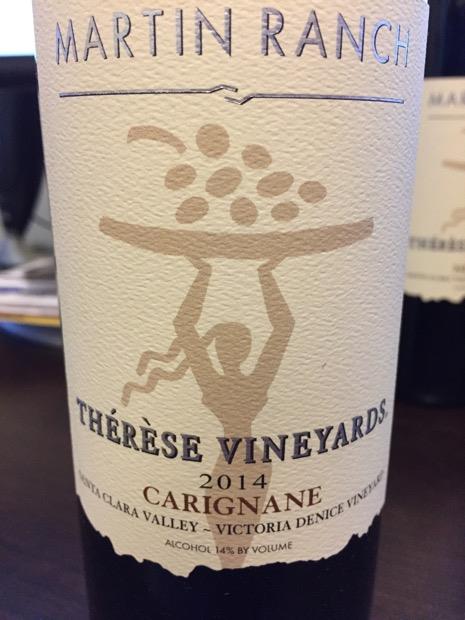 2014 Martin Ranch Winery Carignane Thérèse Vineyards, USA, California ...