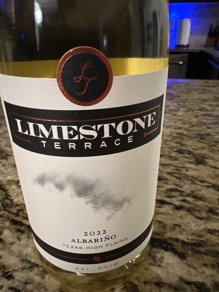 2022 Limestone Terrace Vineyard Albariño, USA, Texas, Texas High Plains ...