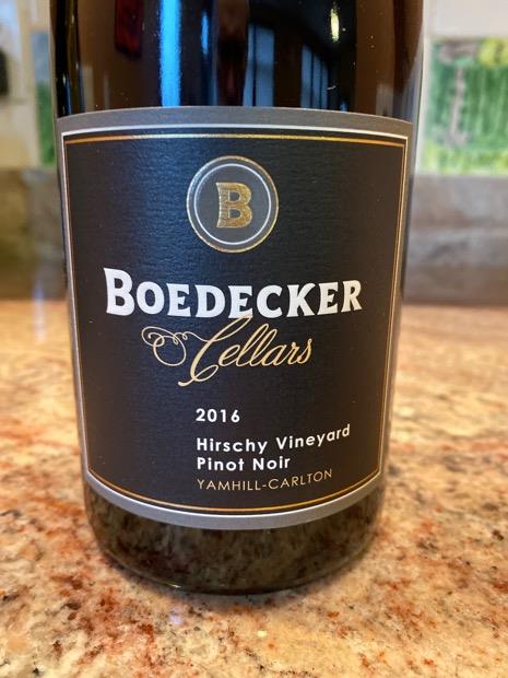 2016 Boedecker Cellars Pinot Noir Hirschy, USA, Oregon, Willamette ...