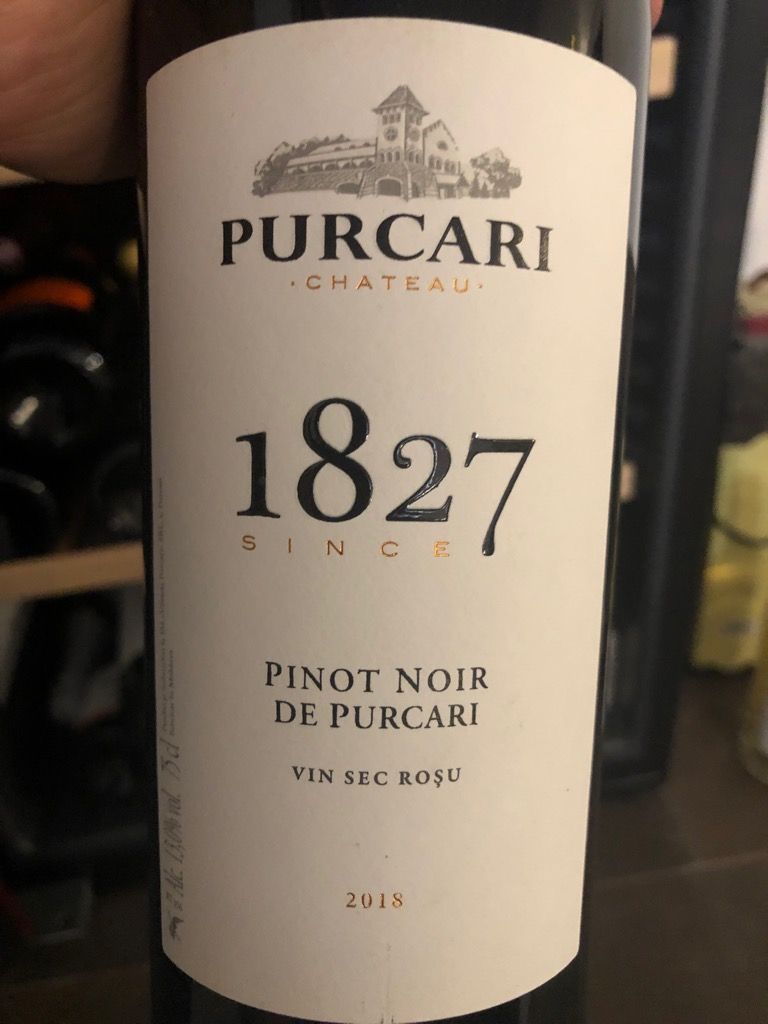 2018 Purcari 1827 Pinot Noir de Purcari, Moldova, Ștefan Vodă Region ...