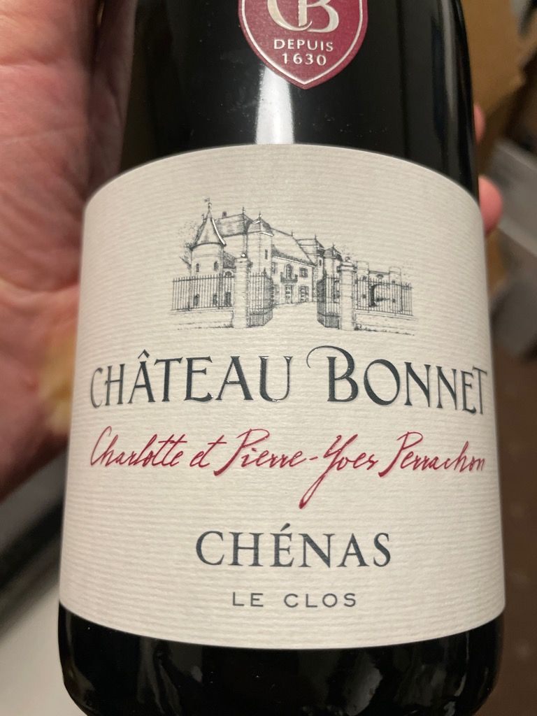 2019 Château Bonnet (Pierre-Yves Perrachon) Chénas Le Clos, France ...