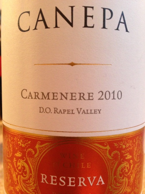 2010 Canepa Carménère Reserva Privada, Chile, Rapel Valley - CellarTracker