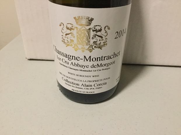 2014 Alain Corcia Chassagne-Montrachet 1er Cru Abbaye de Morgeot ...