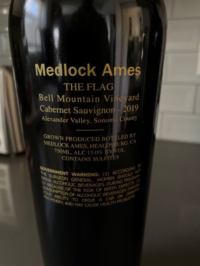 2020 Medlock Ames Cabernet Sauvignon The Flag, USA, California, Sonoma ...