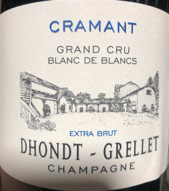 NV Dhondt-Grellet Champagne Grand Cru Extra Brut Grand Cru Blanc de Blancs Cramant, France ...