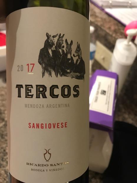 2020 Tercos Sangiovese, Argentina, Mendoza - CellarTracker